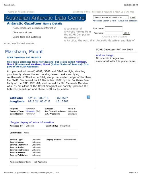 Mount Markham, Antarctica - The Antarctic Circle