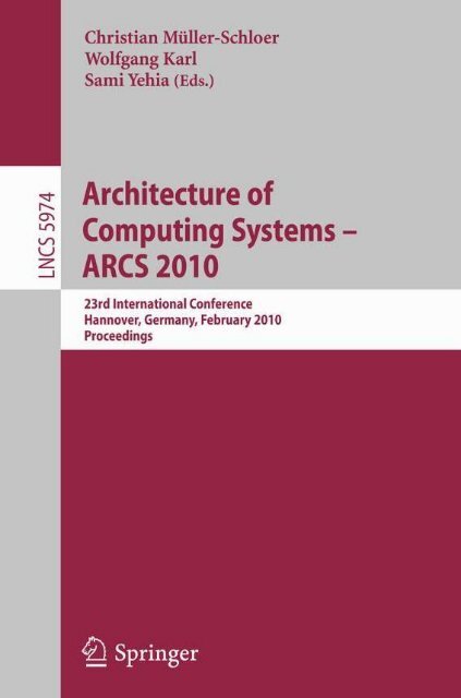 Architecture Of Computing Systems Lecture Notes In Computer 7643