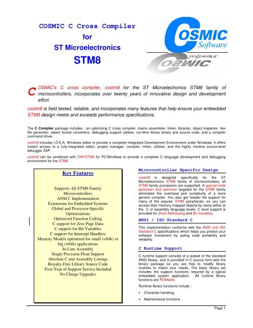 STM8 - Cosmic Software