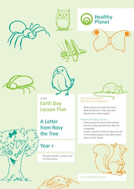 Trees (Year 1) - Teaching Ideas