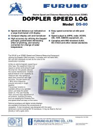 Doppler Speed Log - FURUNO DEUTSCHLAND