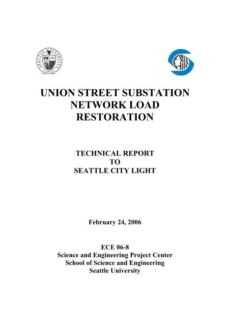 union street substation network load restoration - Student Home Pages union street substation network load restoration - Student Home Pages