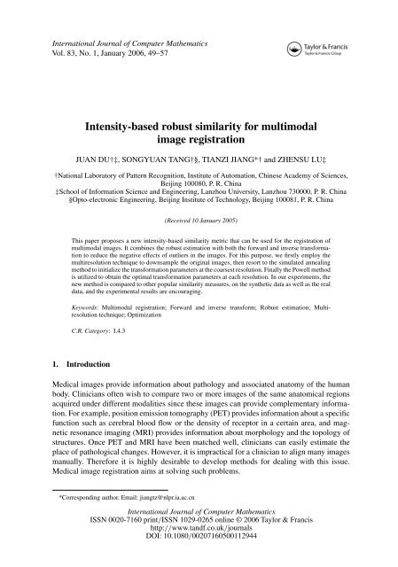 Intensity Based Robust Similarity For Multimodal Image Registration 0753