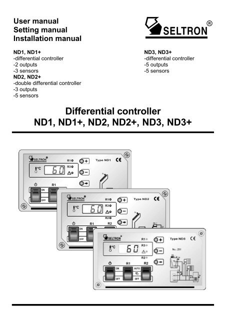 Differential controller ND1, ND1+, ND2, ND2+ ... - Seltron controllers