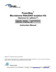 PowerSoil DNA Isolation Kit - MO BIO Laboratories