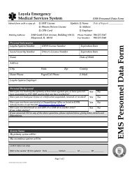 System Entry Test Blueprint - Loyola EMS