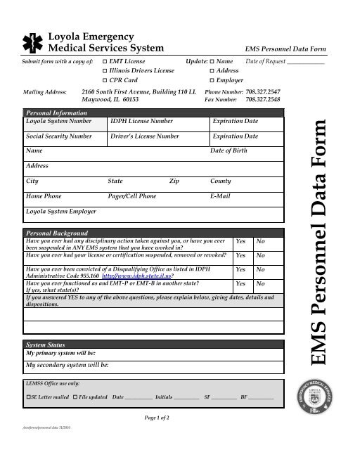 EMT-Paramedic System Entry - Loyola EMS