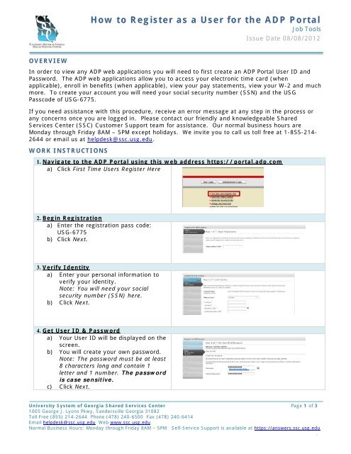 How to Register as a User for the ADP Portal