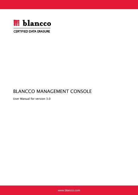 BLANCCO MANAGEMENT CONSOLE