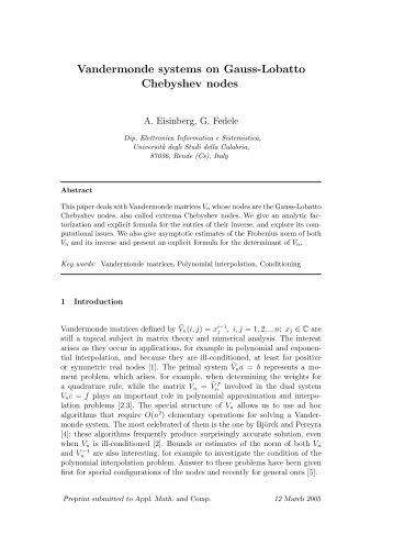 Chapter 6. Chebyshev Interpolation