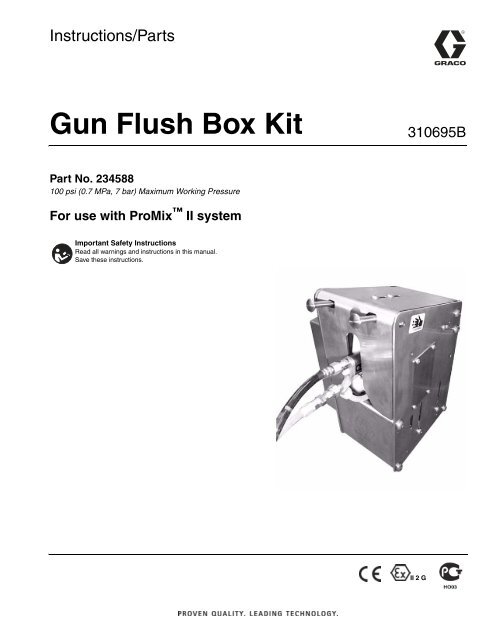 310695B Gun Flush Box Kit, Instructions/Parts, English - Graco Inc.