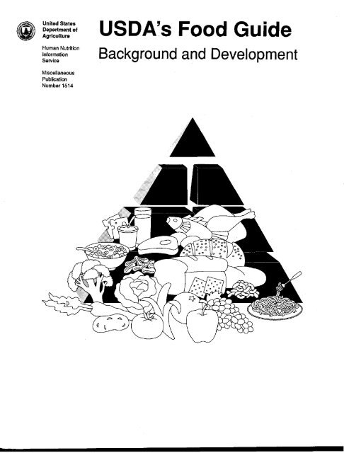 USDA's Food Guide: Background and Development