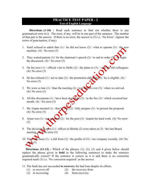 English Test Paper - 2.pdf - Thorpes Education