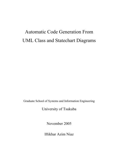 Automatic Code Generation From Uml Class And Statechart Iplab