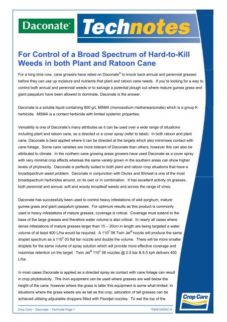 For Control of a Broad Spectrum of Hard-to-Kill Weeds ... - Pest Genie