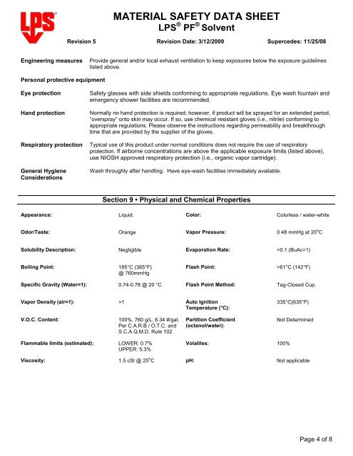 MATERIAL SAFETY DATA SHEE