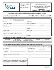 Part FCL Examiner Application Form - RPPL - F 400a - Irish Aviation ...