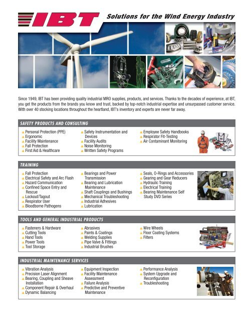 Wind Energy Industry Flyer - IBT, Inc.