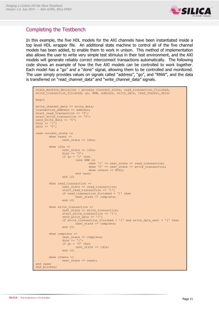 Desiging a Custom AXI-lit