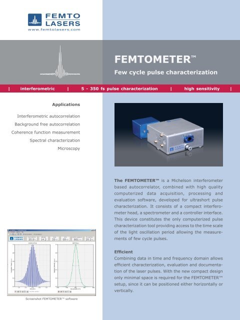FEMTOMETER™ - Femtolasers