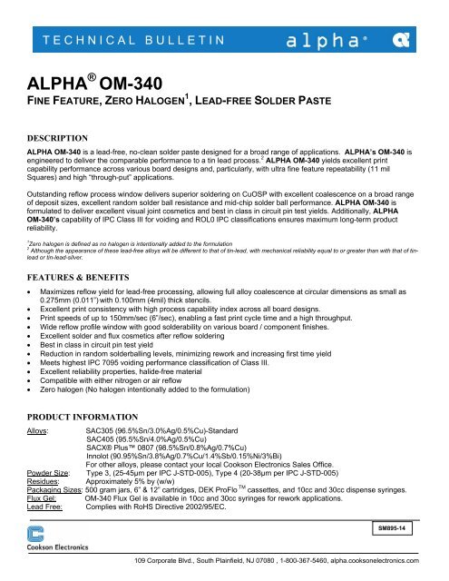 ALPHAÂ® OM-340