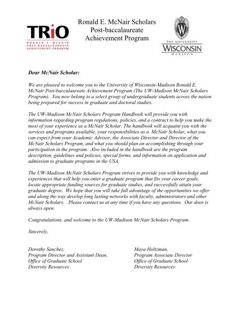 Ronald E. McNair Scholars Post-baccalaureate Achievement Program