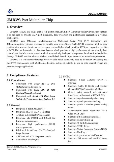 JMB393 - JMicron Technology