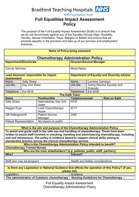 Chemotherapy Administration - Full EqIA Assessment.pdf