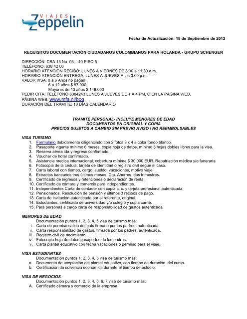 REQUISITOS DOCUMENTACION PARA