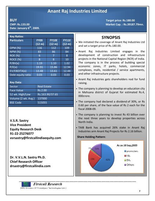 Anant Raj Industries Limited