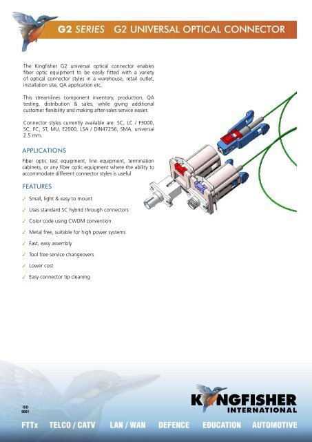 Universal Optical Connector for SC/ LC/ FC/ ST/ MU / E2000 / SMA ...
