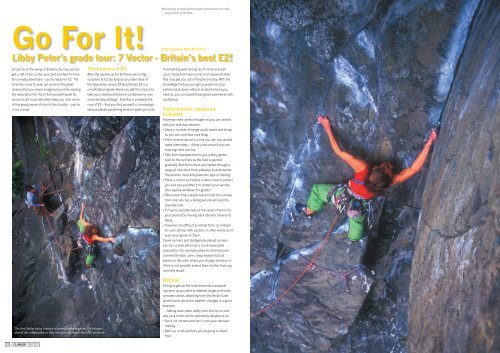 Libby Peter's grade tour: 7 Vector - Britain's best E2!