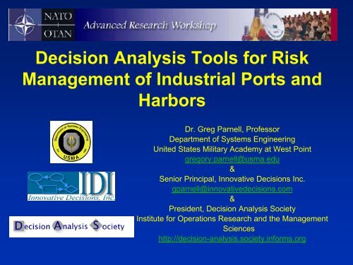 Decision Analysis Tools for Risk Management of ... - Risk Trace