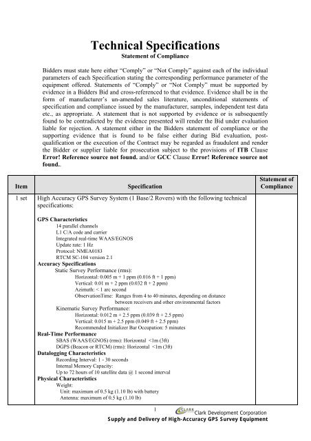 Technical Specifications