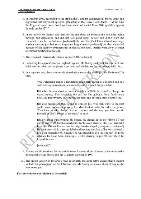 THE HONOURABLE MR JUSTICE