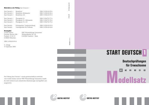 Start Deutsch A1 - Modellsatz