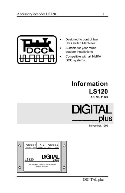 Information LS120 - Lenz USA