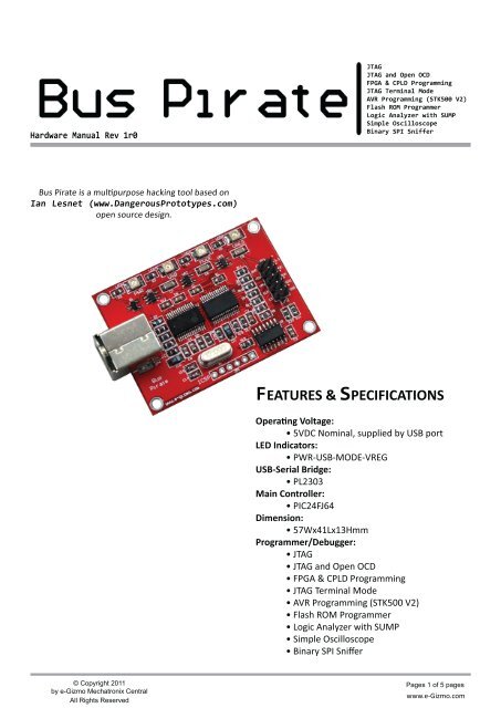 Bus pirate manual v1.pdf - E-Gizmo