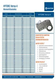 Hytorc ICE 3 Torque Chart - Haitor