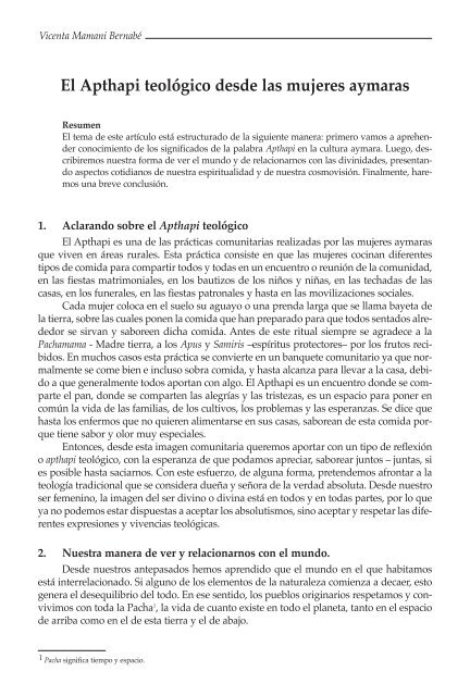 el apthapi en la cultura aymara - Consejo Latinoamericano de ...