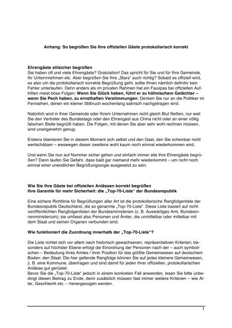 korrekte Ansprache der Gäste - Ehrenamt Emsland