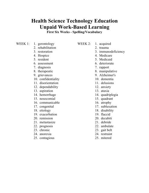 HEALTH SCIENCE TECHNOLOGY CLINICAL ROTATION