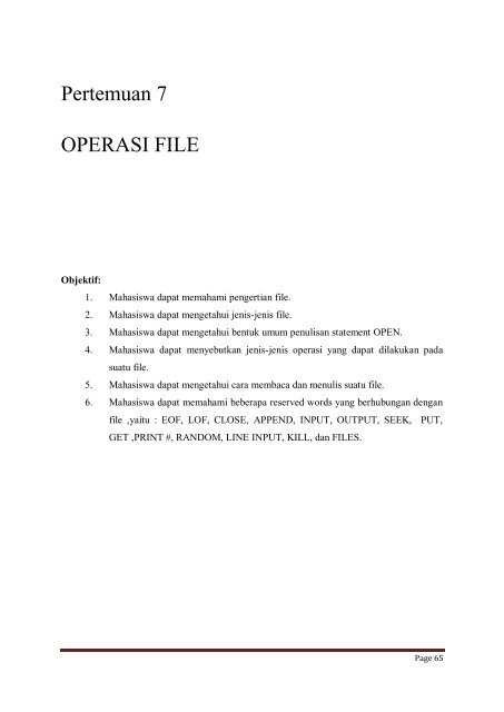 Pertemuan 7 OPERASI FILE - iLab