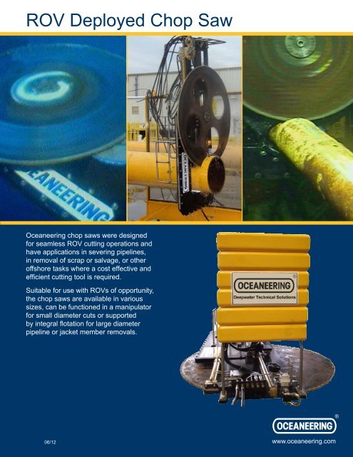ROV Deployed Chop Saw - Oceaneering