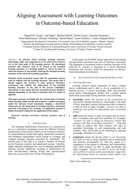 Aligning Assessment with Learning Outcomes in Outcome-based ...