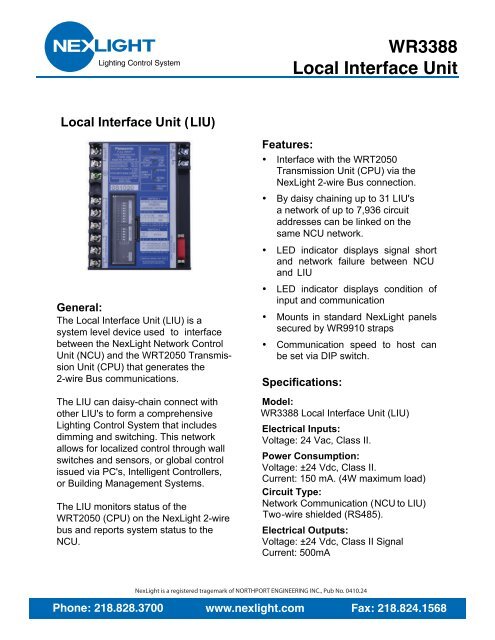 WR3388 Local Interface Unit - Nexlight