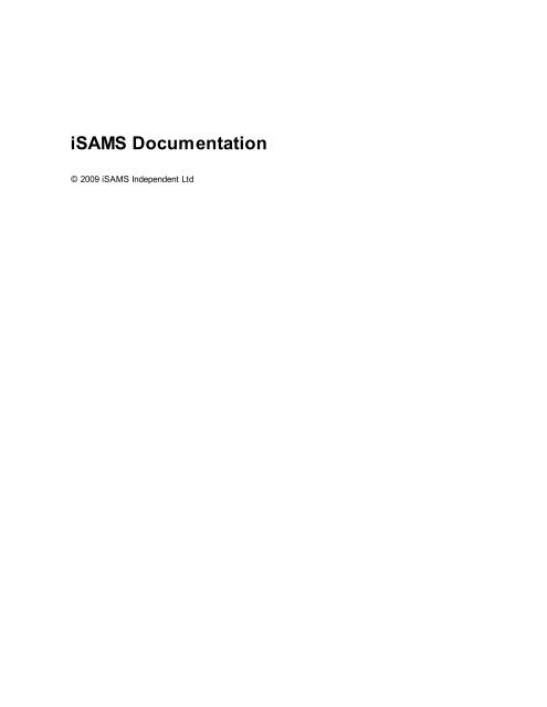 iSAMS Documentation - TimeTabler