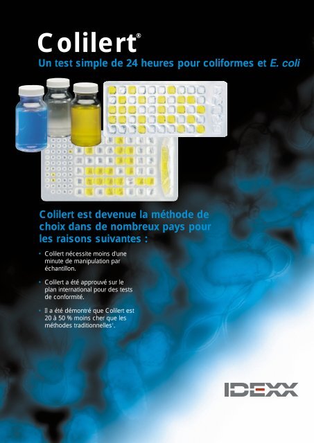 Colilert® - IDEXX Laboratories