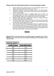 1 Finland Grading system 1 Grade Finland Grade Mannheim 96 - BWL