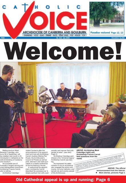 Catholic Voice July.indd - The Archdiocese of Canberra & Goulburn